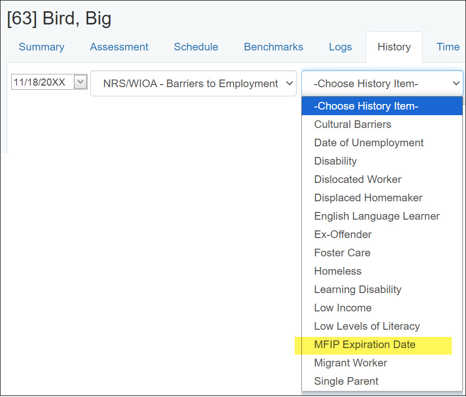 MFIP Expiration Date (WIOA data element) – SiD Help Center