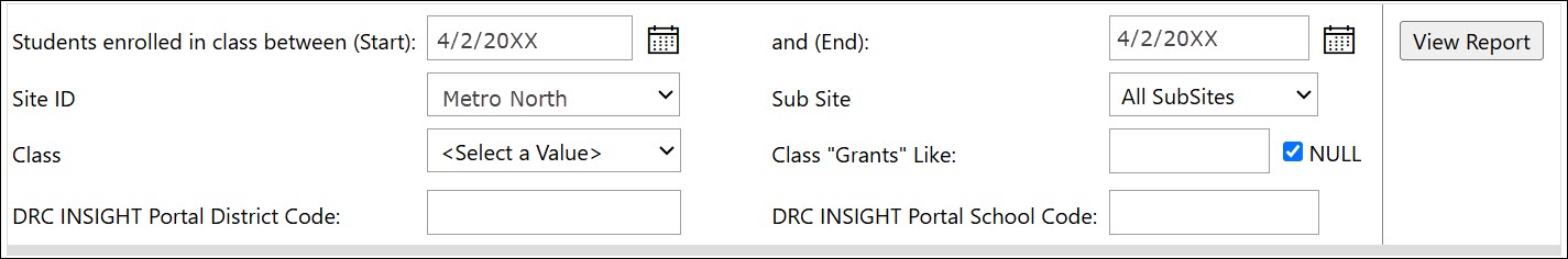 DRC INSIGHT (TABE) Student Demographics report – SiD Help Center