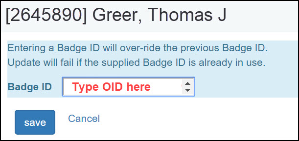 Change student badge ID (MN Corrections only) – SiD Help Center