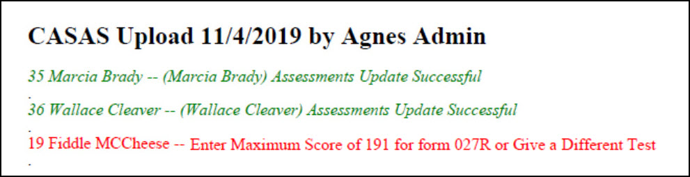 Upload CASAS Test Scores – SiD Help Center